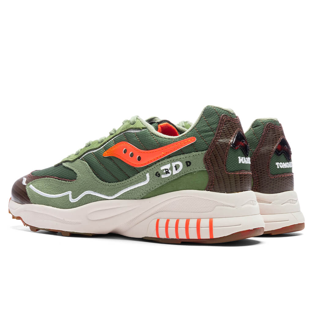 Saucony x Maybe Tomorrow 3D Grid Hurricane Tortoise - Green/Orange ...