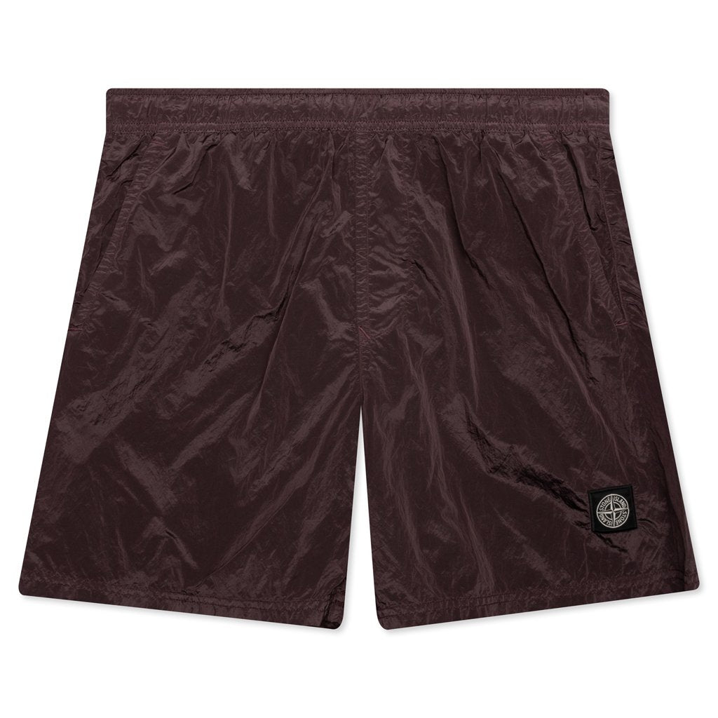 Nylon Metal Swim Trunks B0943 - Dark Burgundy – Feature