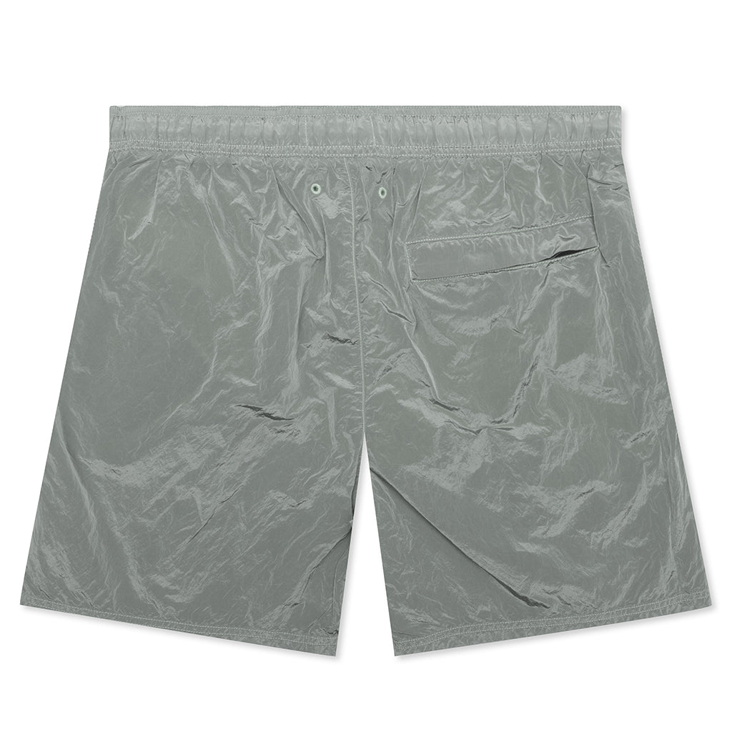 Nylon Metal Swim Trunks B0943 - Light Green – Feature