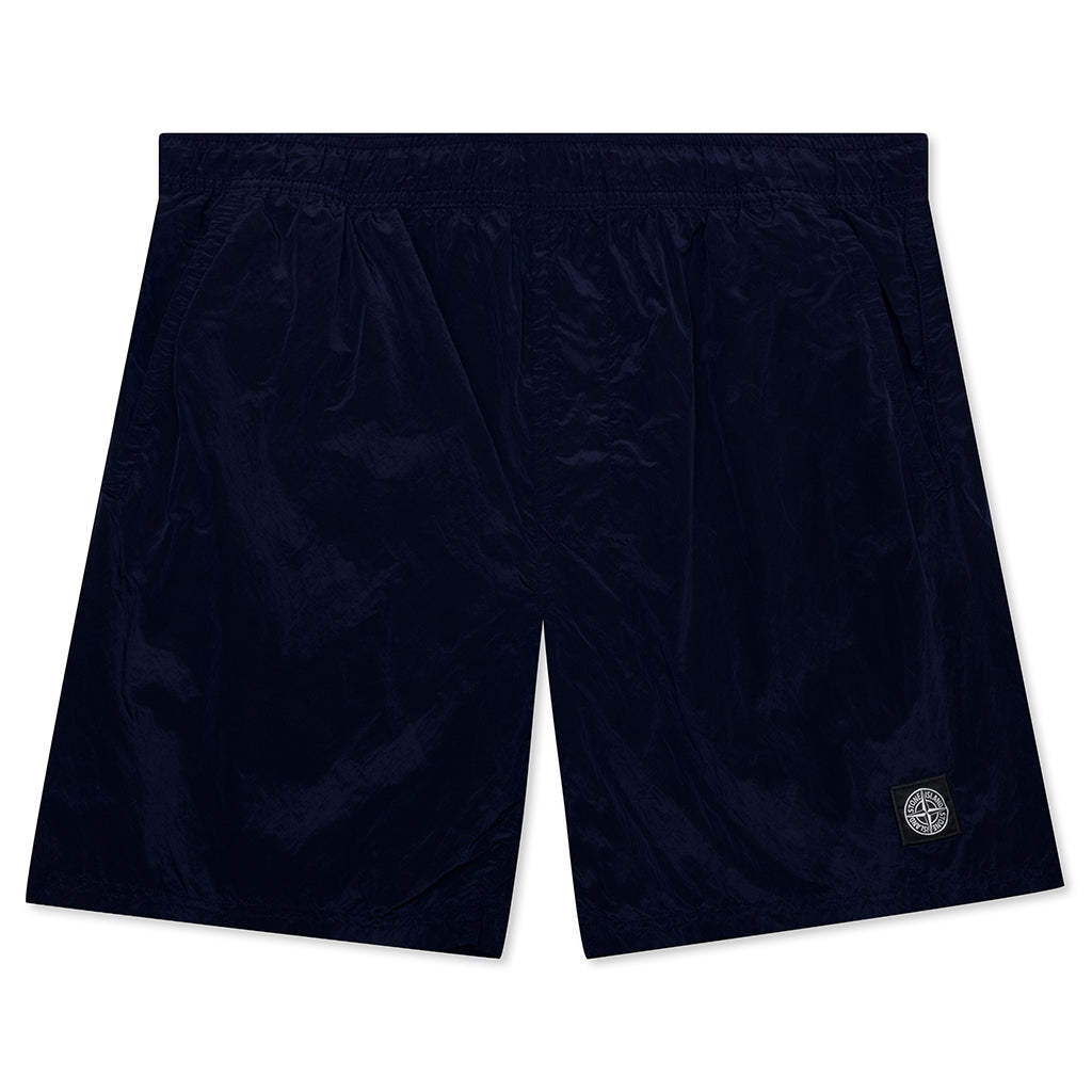 Nylon Metal Swim Trunks B0943 - Navy Blue – Feature