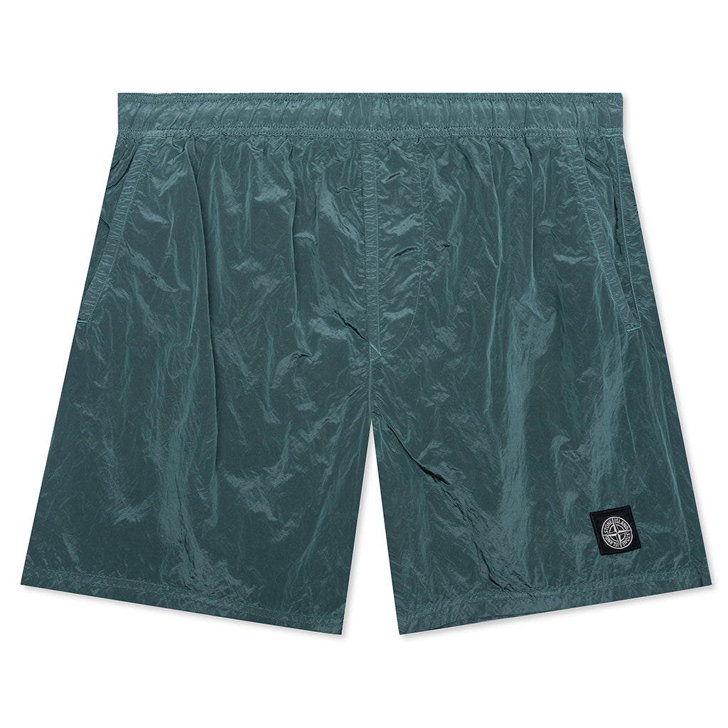 Nylon Metal Swim Trunks B0943 - Petrol – Feature