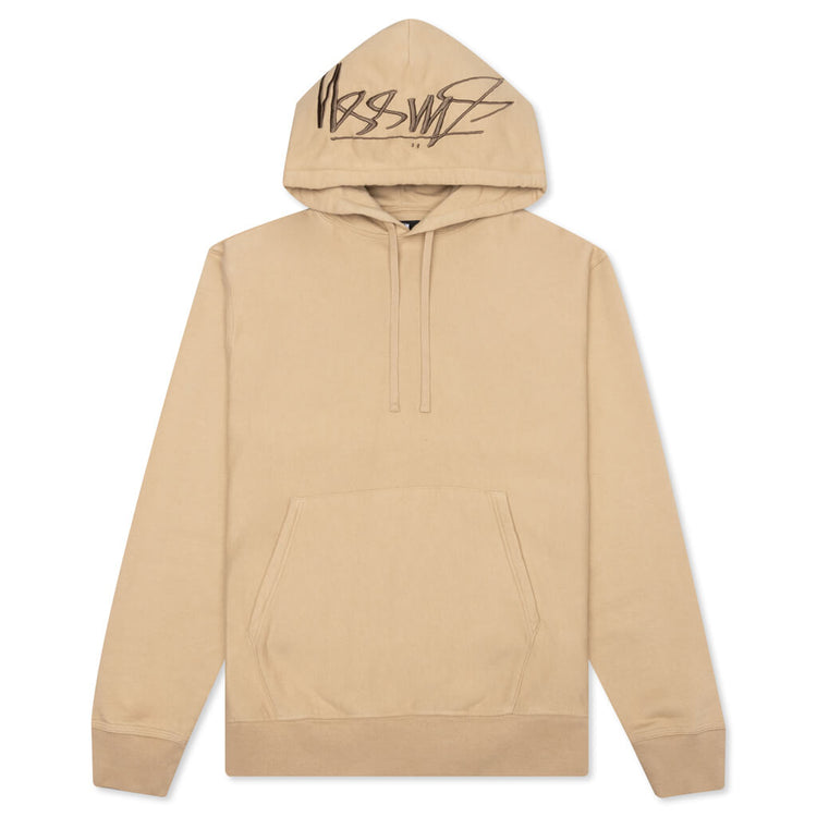 Back Hood Applique Hoodie - Beige – Feature