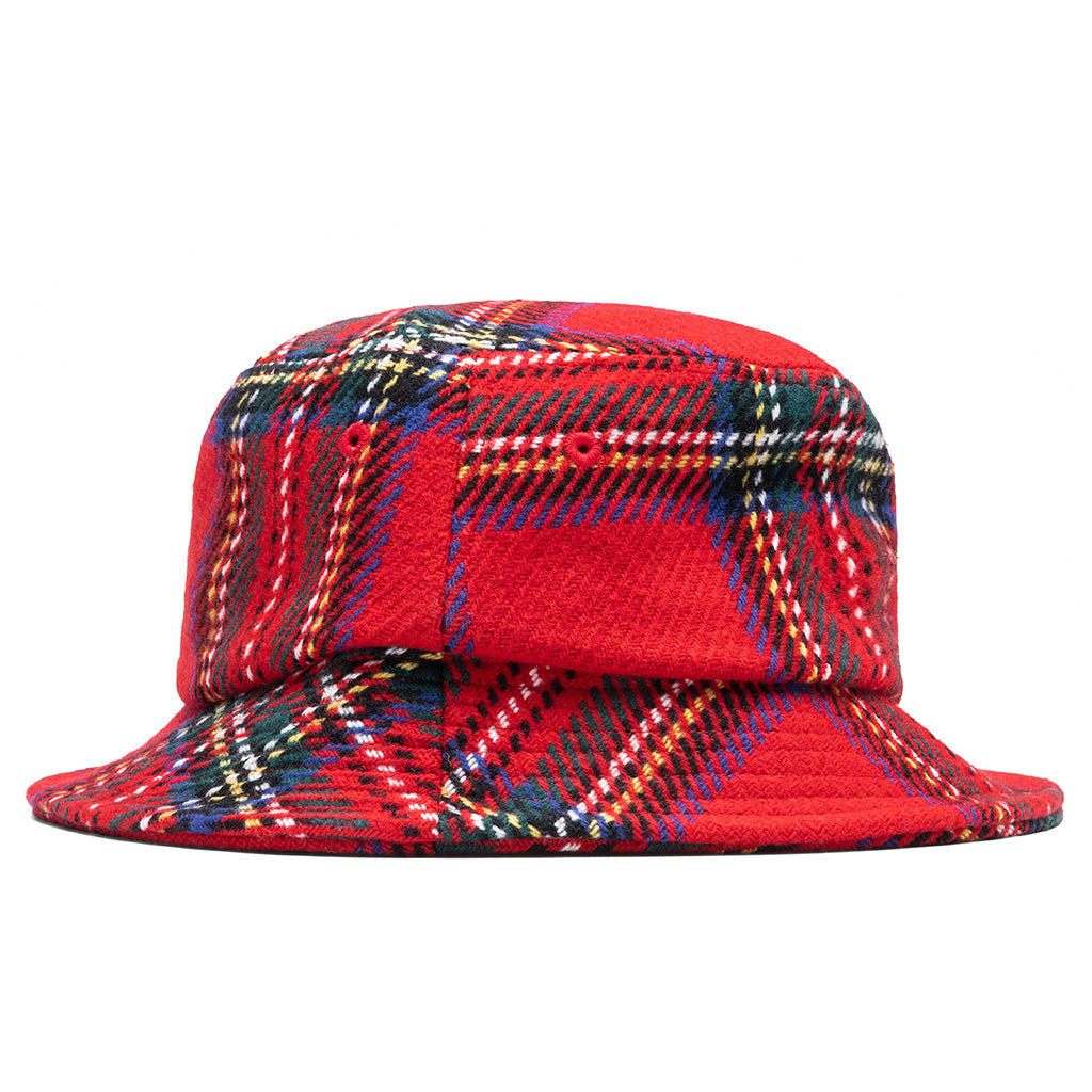 Big Logo Plaid Bucket Hat - Red – Feature