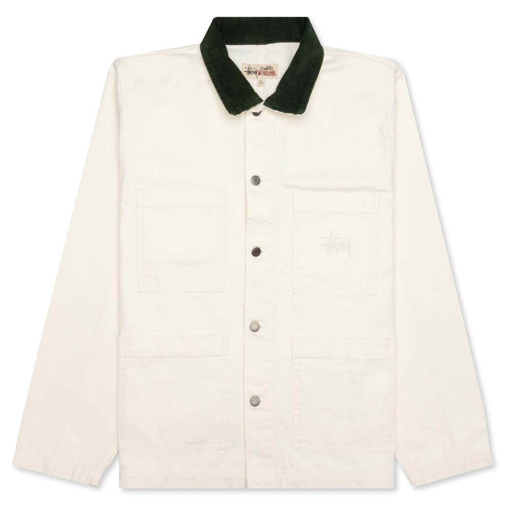 Cord Collar Canvas Chore Jacket - Bone – Feature