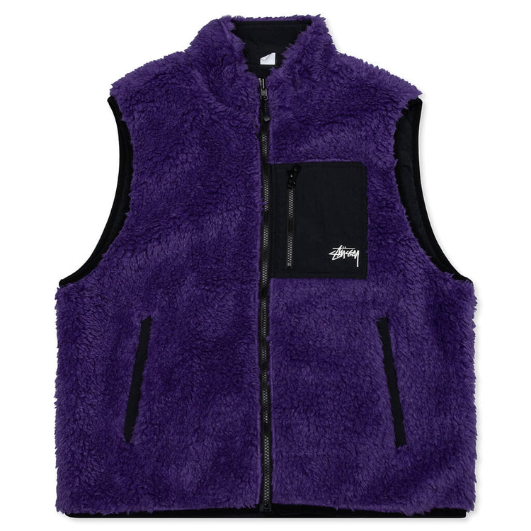 Sherpa Vest - Purple – Feature