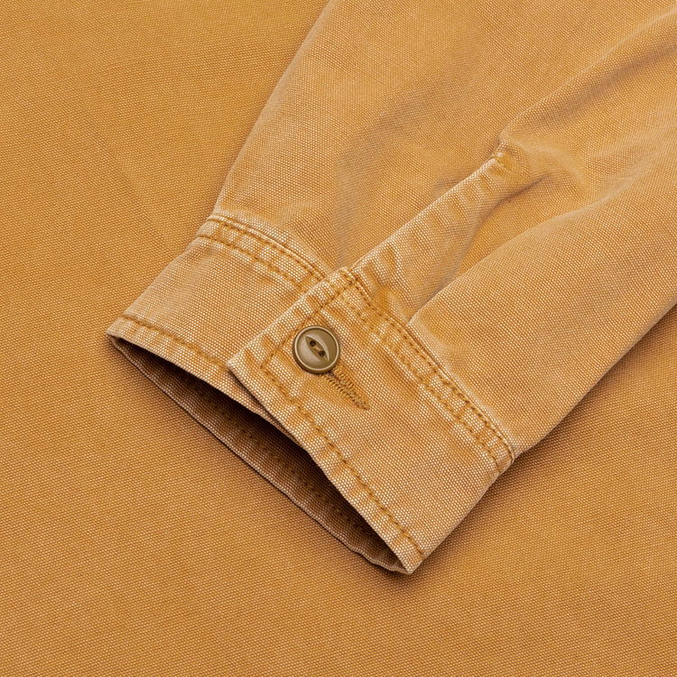 Washed Canvas Work Shirt - Gold – Feature
