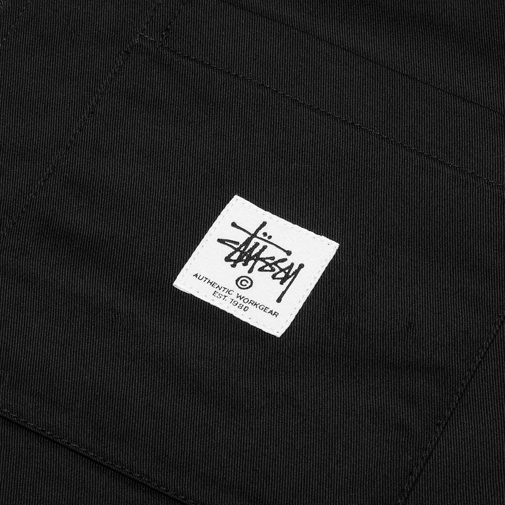 Zip Up Work L/S Shirt - Black – Feature