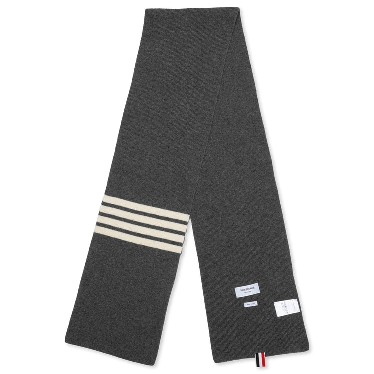Cashmere Rib 4-Bar Scarf - Medium Grey – Feature