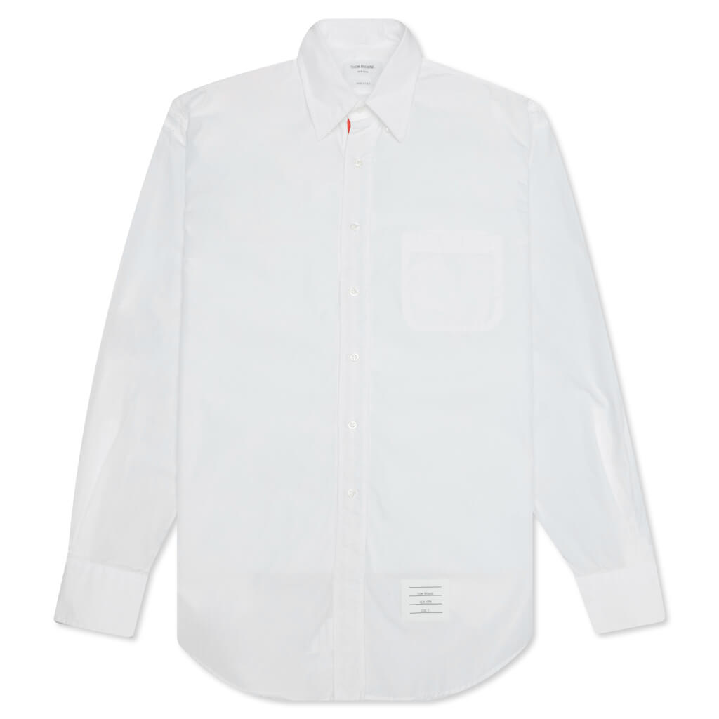 Classic L/S Button Down Shirt W/ GG Placket - White – Feature