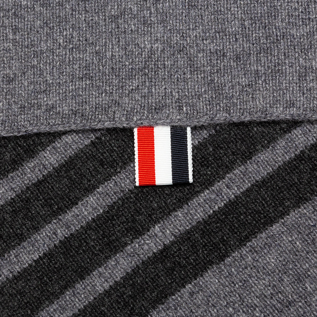 Full Needle Rib Scarf - Medium Grey – Feature