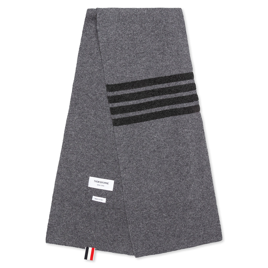 Full Needle Rib Scarf - Medium Grey – Feature