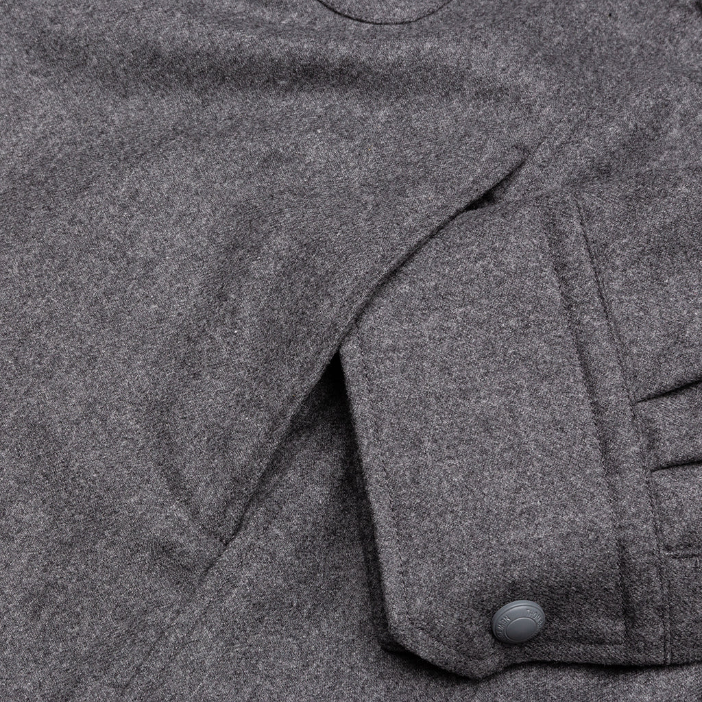 Snap Front Shirt Jacket - Medium Grey – Feature