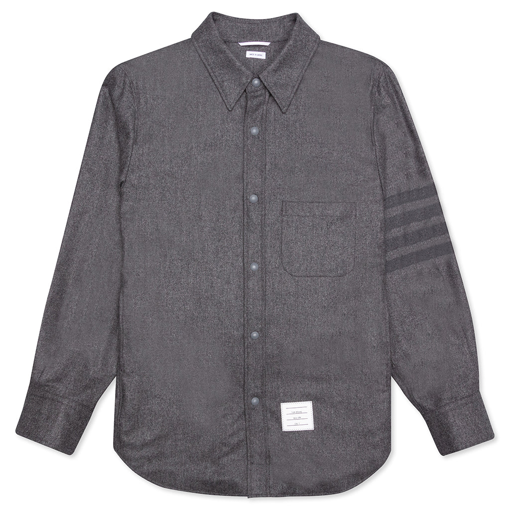 Snap Front Shirt Jacket - Medium Grey – Feature