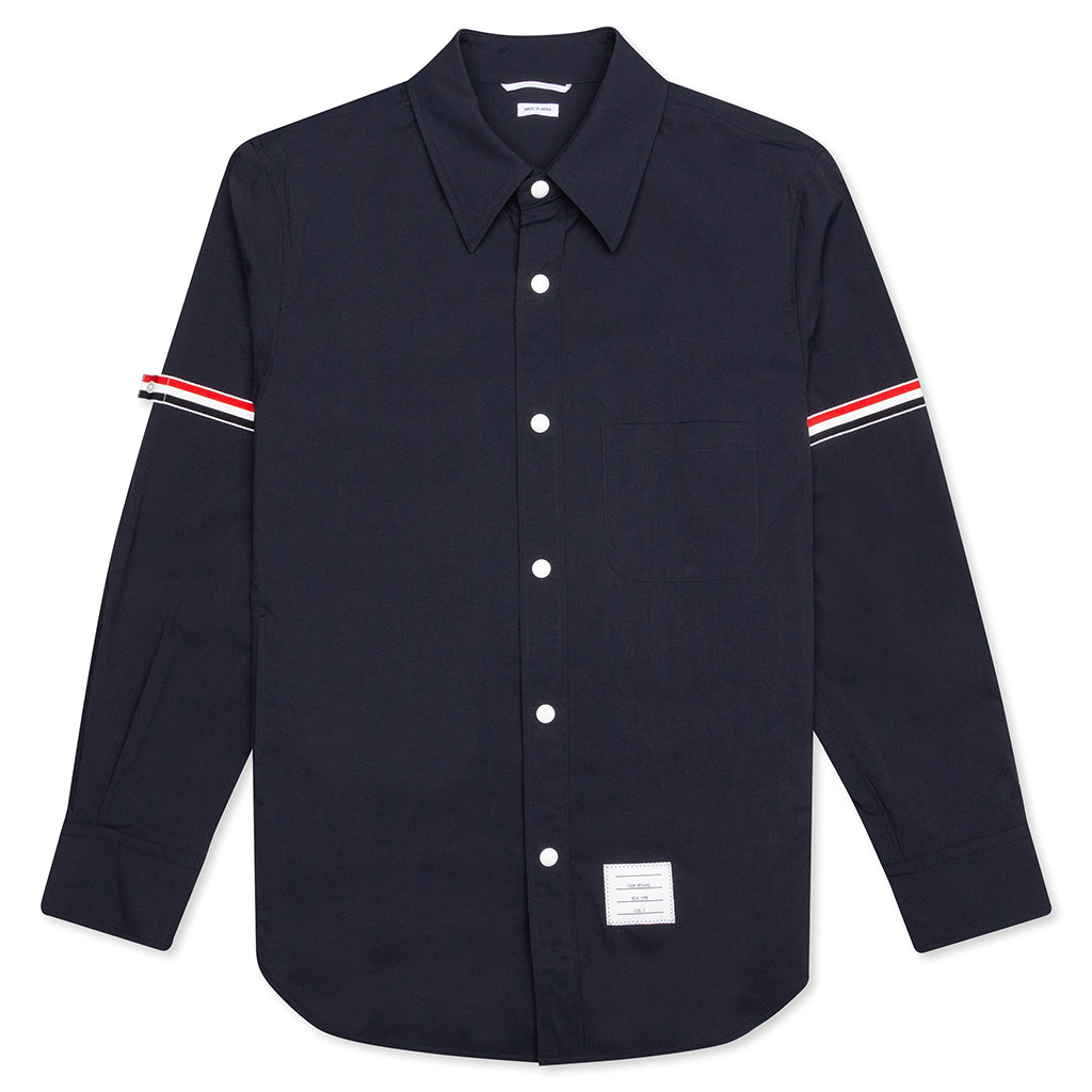 Snap Front Shirt Jacket - Navy – Feature