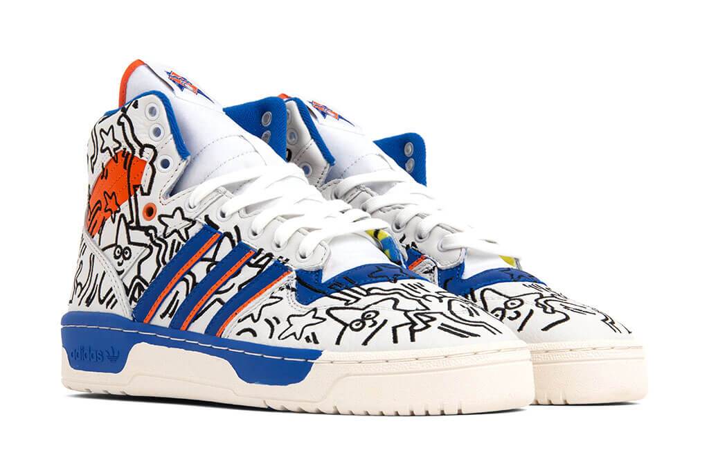 Originals x Keith Haring Rivalry Hi - Crystal White/Blue/Core White ...