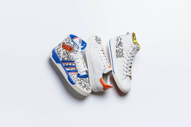 Originals x Keith Haring Rivalry Hi - Crystal White/Blue/Core White ...