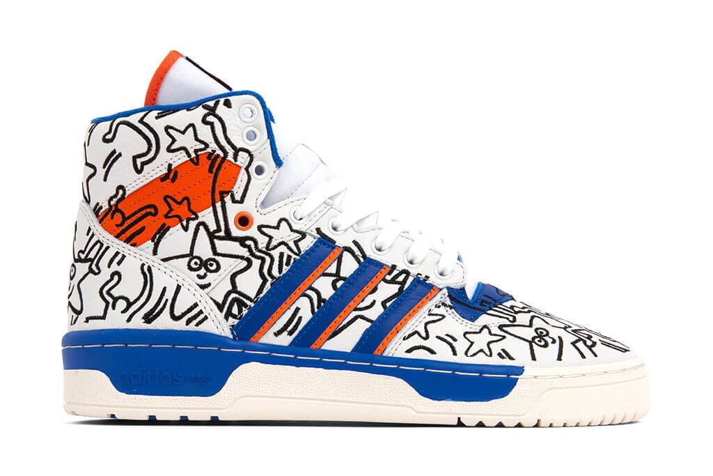 Originals x Keith Haring Rivalry Hi - Crystal White/Blue/Core White ...