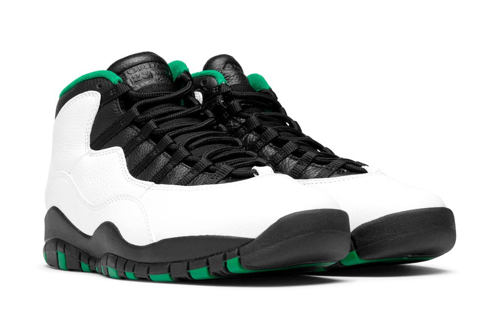 Air 10 Retro "Seattle" - White/Black/Court Green – Feature