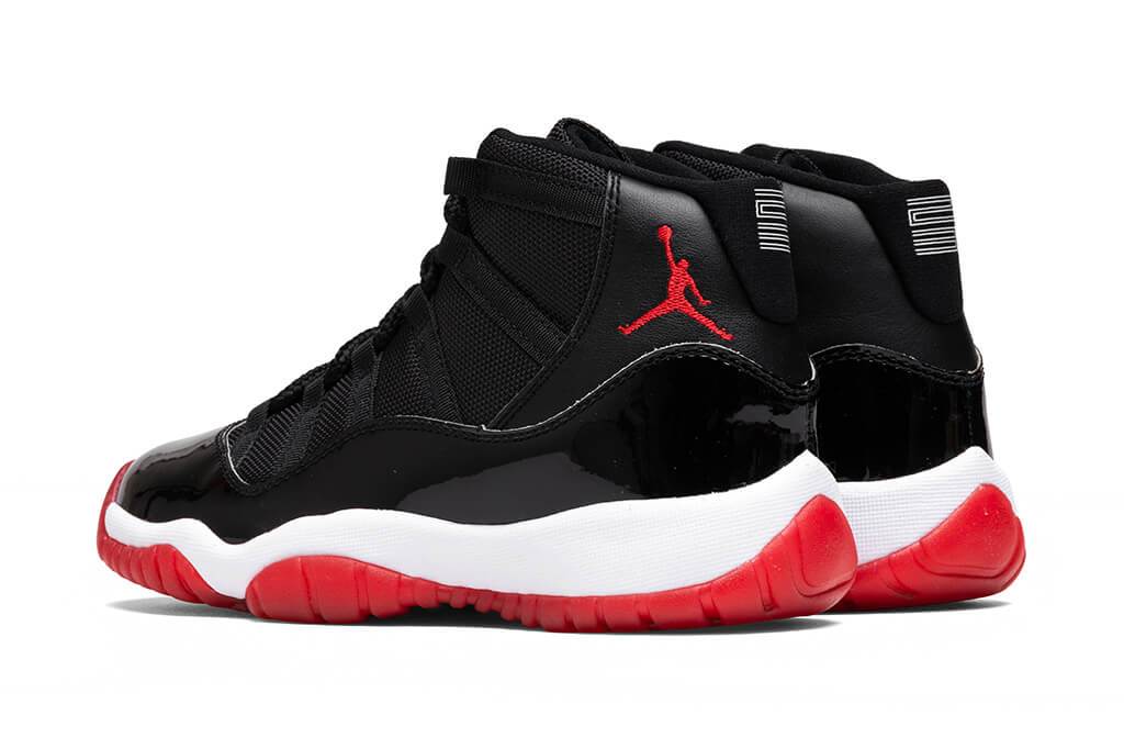 Air 11 Retro "Bred" (GS) - Black/True Red/White – Feature