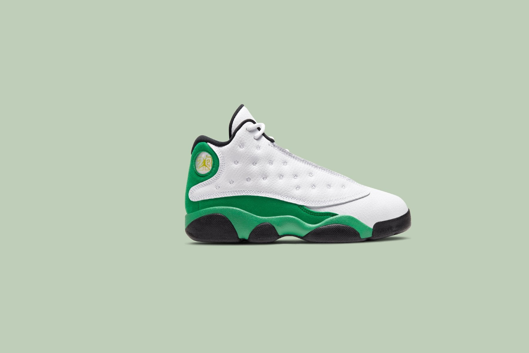 Air Jordan 13 Retro (PS) "Lucky Green" - White/Black – Feature