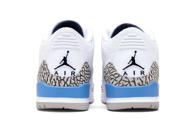 Air 3 Retro "UNC" - White/Valor Blue/Tech Grey – Feature