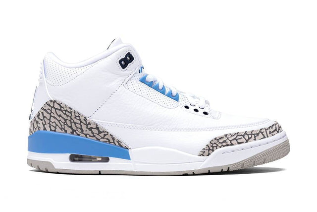 Air 3 Retro "UNC" - White/Valor Blue/Tech Grey – Feature