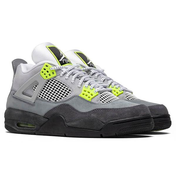Air Jordan 4 Retro "Neon"- Cool Grey/Volt/Wolf Grey/Anthracite – Feature