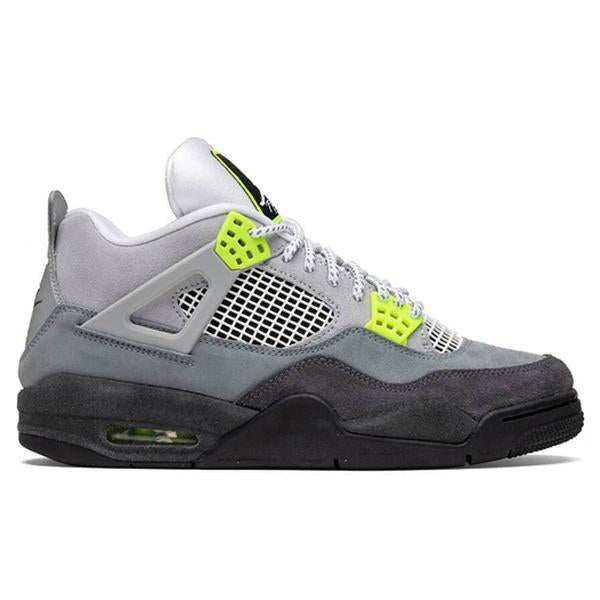 Air Jordan 4 Retro "Neon"- Cool Grey/Volt/Wolf Grey/Anthracite – Feature
