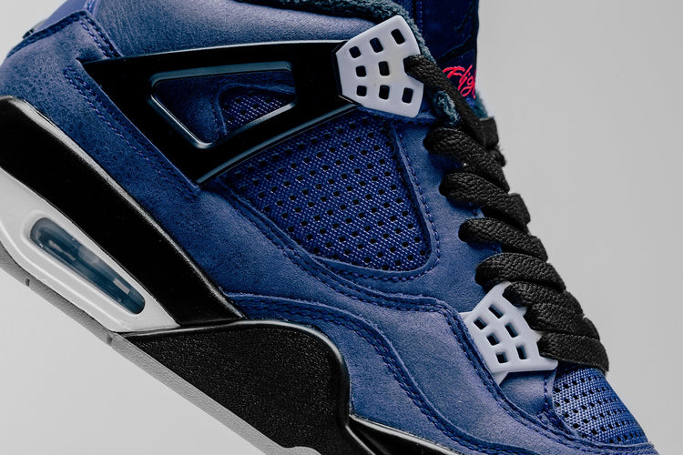 Air 4 Retro WNTR "Loyal Blue" - Loyal Blue/Black/Habanero Red – Feature