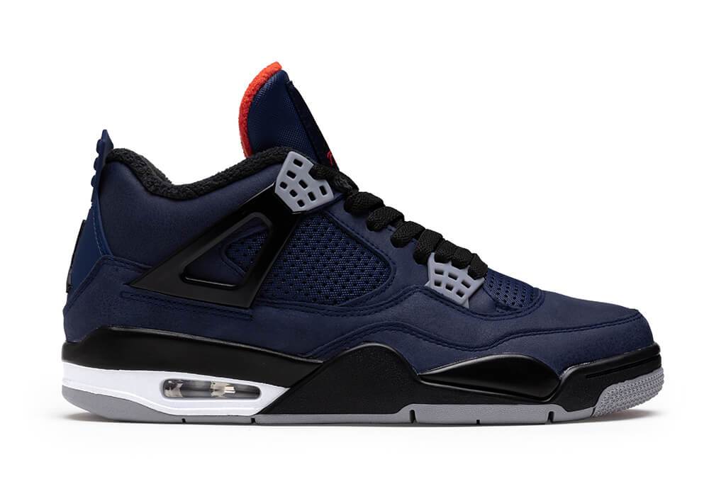 Air 4 Retro WNTR "Loyal Blue" - Loyal Blue/Black/Habanero Red – Feature