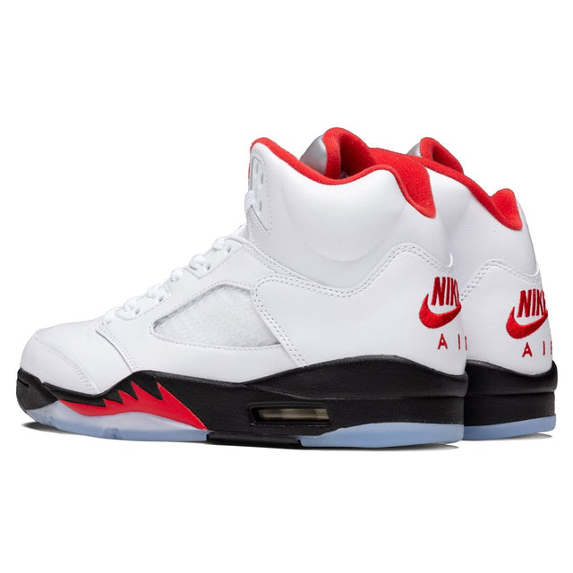 Air 5 Retro - True White/Fire Red/Black – Feature