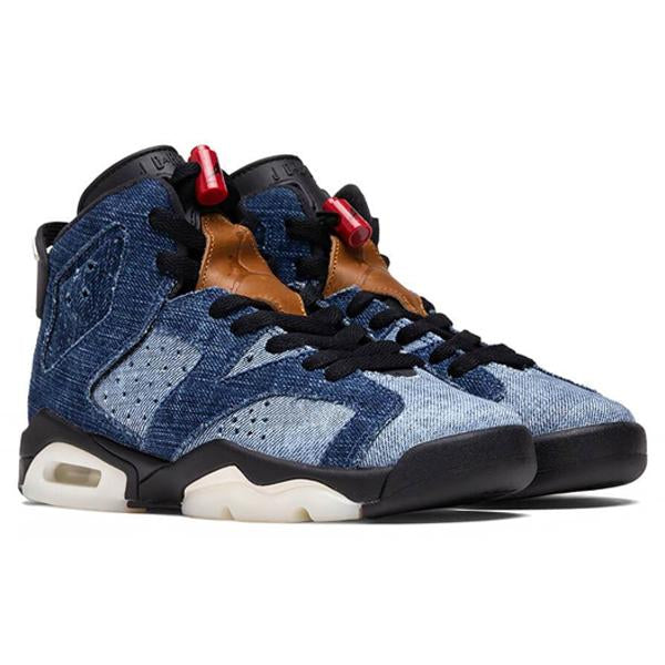 Air Jordan 6 Retro (GS) - Washed Denim/Black/Sail – Feature
