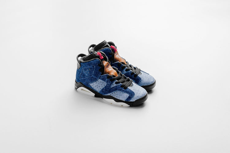 Air Jordan 6 Retro (GS) - Washed Denim/Black/Sail – Feature