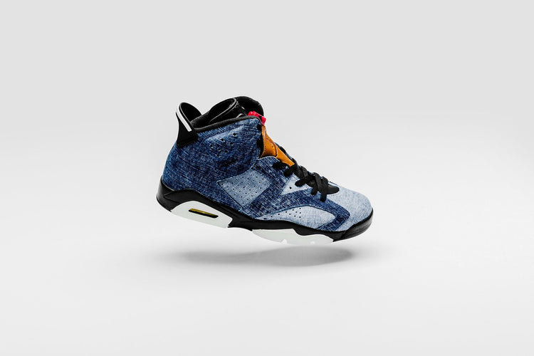 Air 6 Retro - Washed Denim/Black – Feature