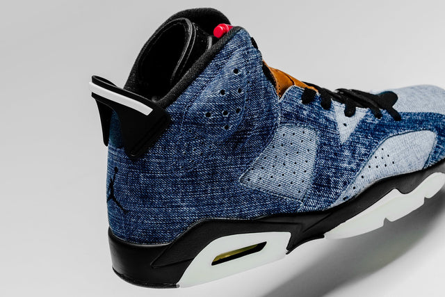 Air 6 Retro - Washed Denim/Black – Feature