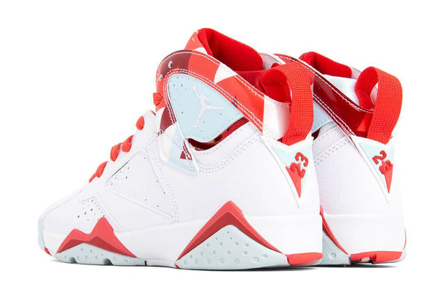 Air Retro VII Girls GS "Topaz Mist" - White/Topaz Mist/Ember Glow – Feature