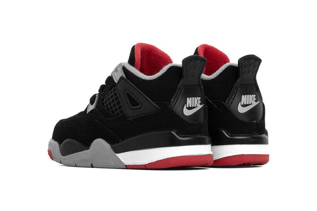 Air 4 Retro (TD) "Bred" - Black/Fire Red-Cement Grey – Feature