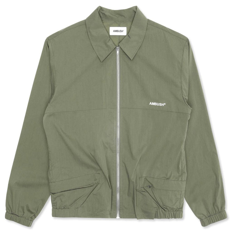 Zip Up Coach Jacket - Green – Feature