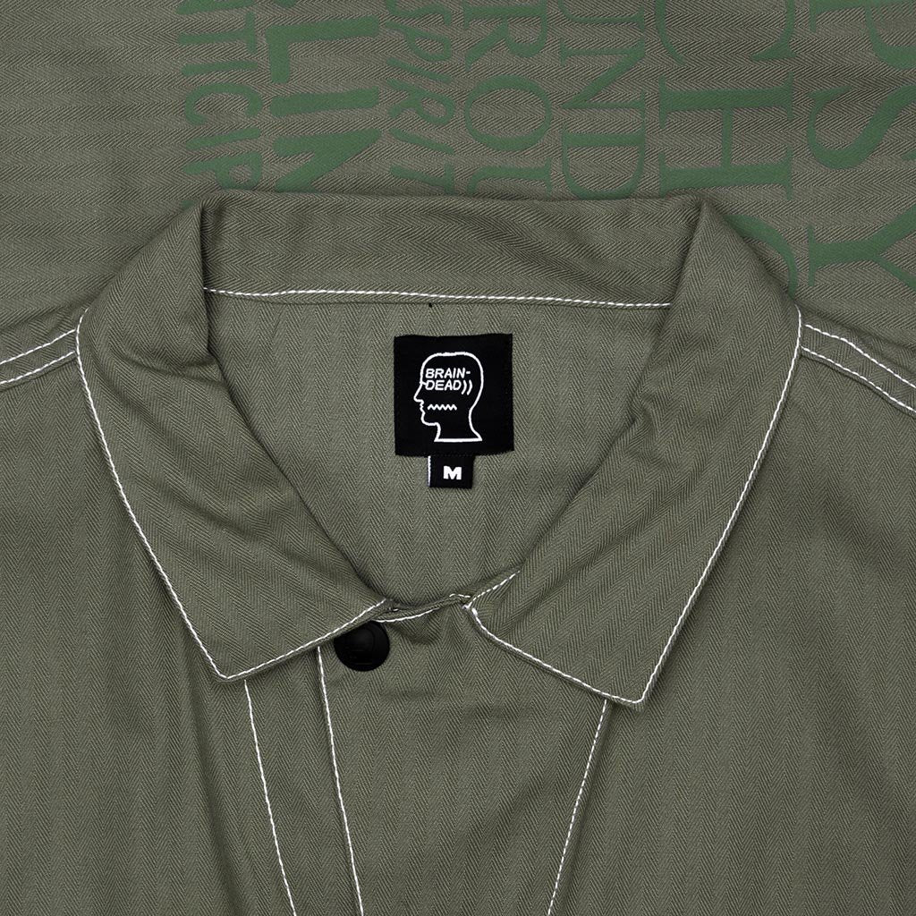 Printed Mechanics Jumper - Olive Green – Feature