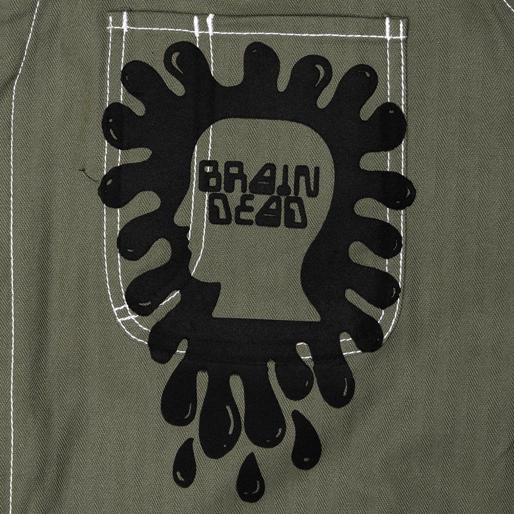 Printed Mechanics Jumper - Olive Green – Feature