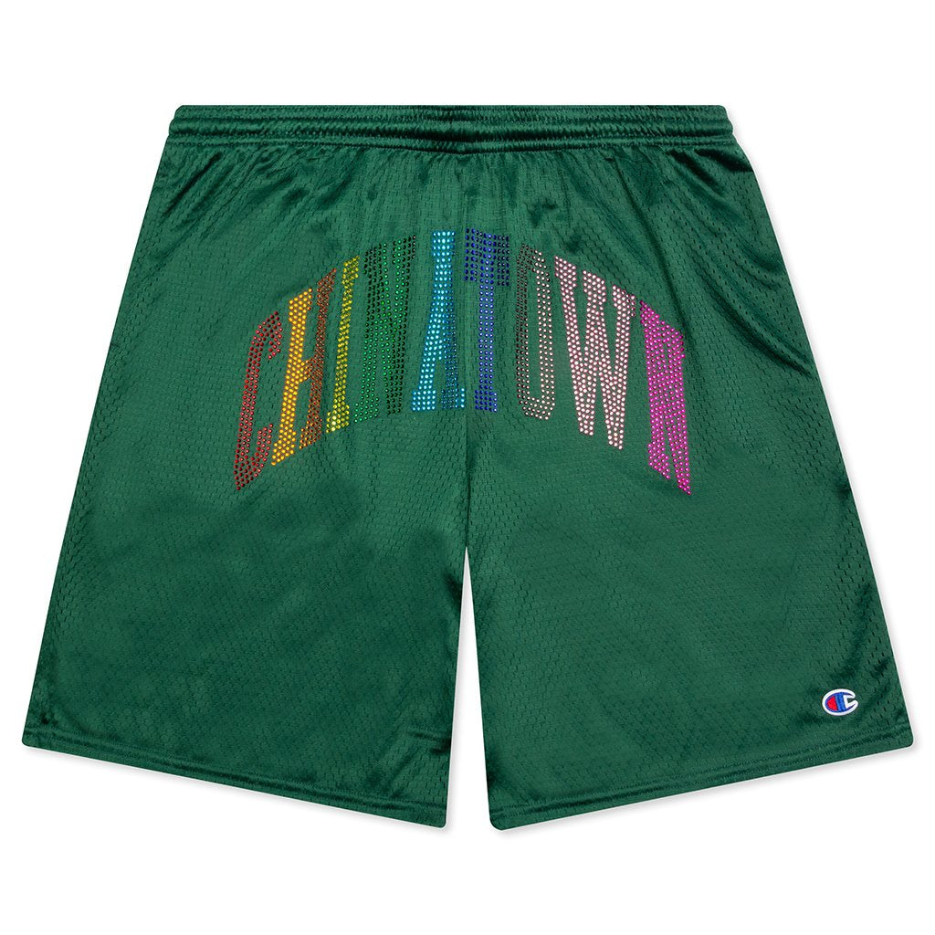 Chinatown Rhinestone Arch Shorts - Forest – Feature