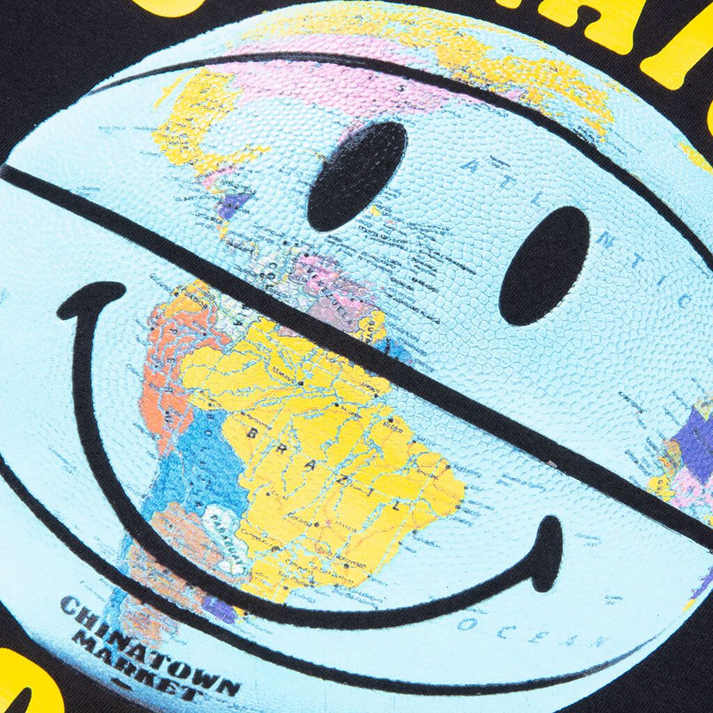 Chinatown Smiley Globe Ball T-Shirt - Black – Feature