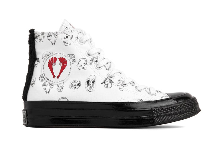 Converse x Shrimps Women's Chuck 70 Hi - Egret/Black/Multi – Feature