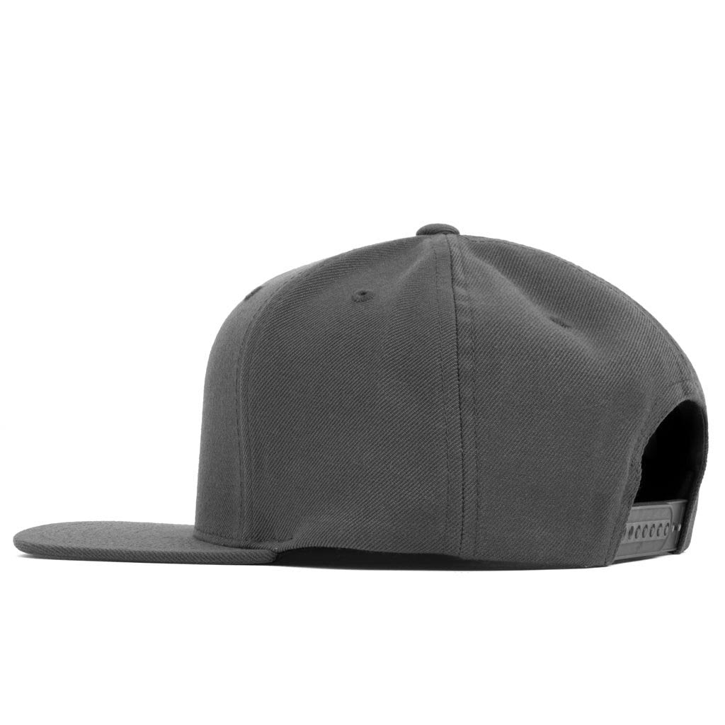 Old English F Snapback w/ Pin - Dark Grey/White – Feature