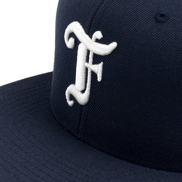 Old English F Snapback w/ Pin - Navy/White – Feature