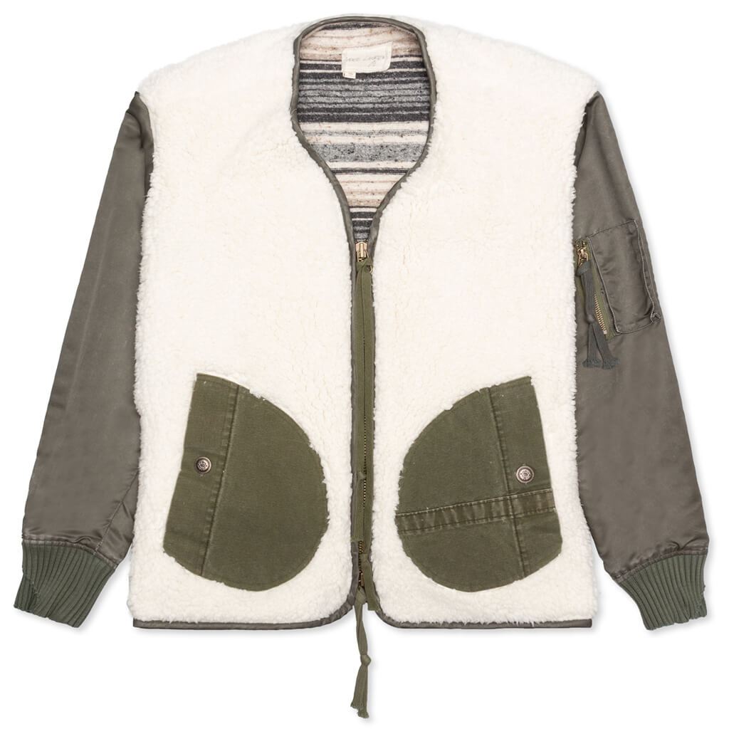 Sherpa / Washed Satin Modern - Ivory – Feature
