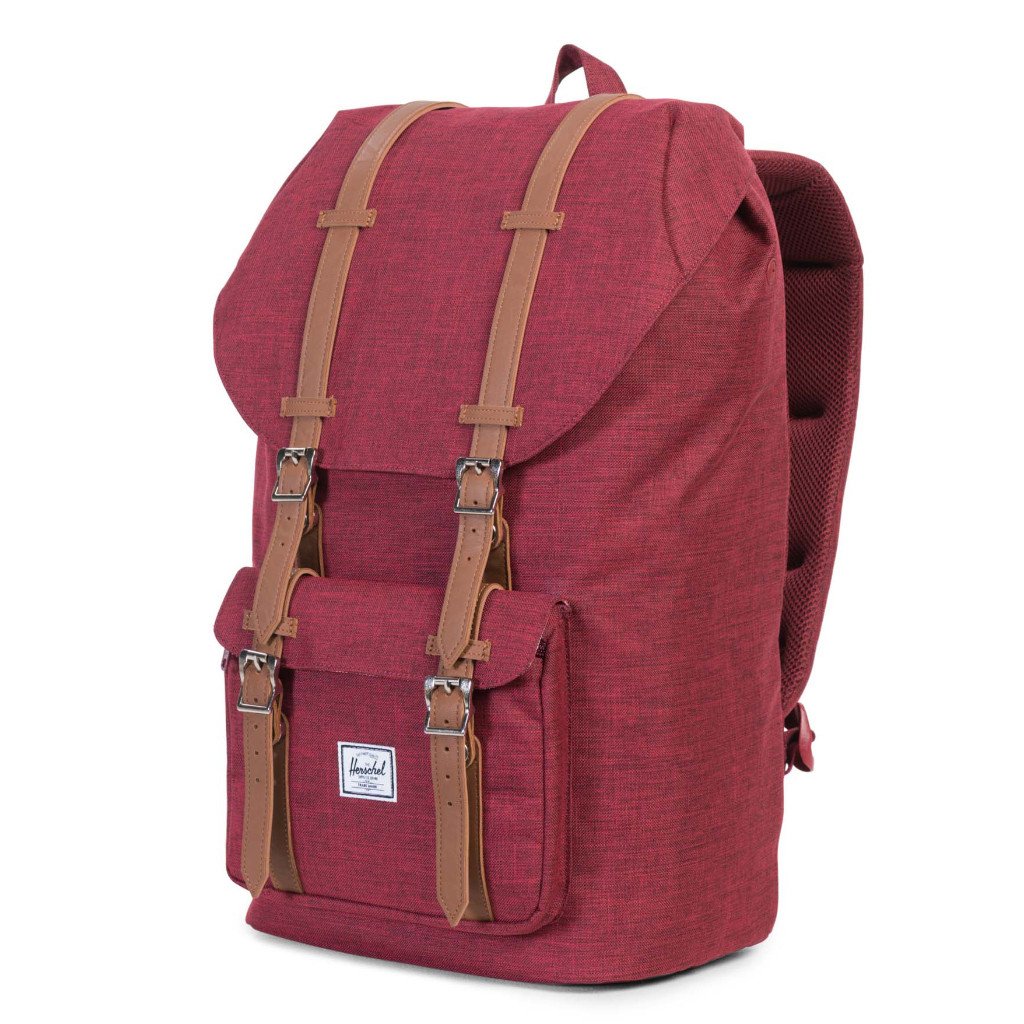 Little America Backpack - Winetasting Crosshatch/Tan Synthetic Leather ...