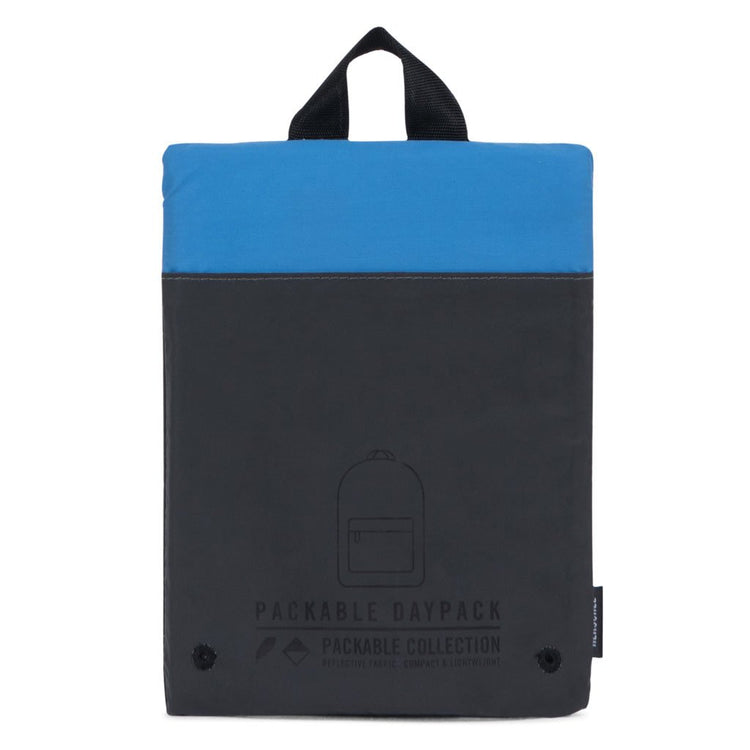 Packable Daypack - Black Reflective/Neon Blue Reflective – Feature