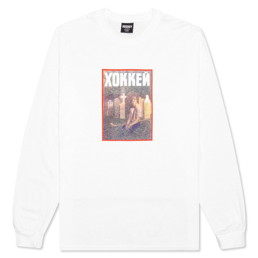 Nik Stain L/S Tee - White – Feature