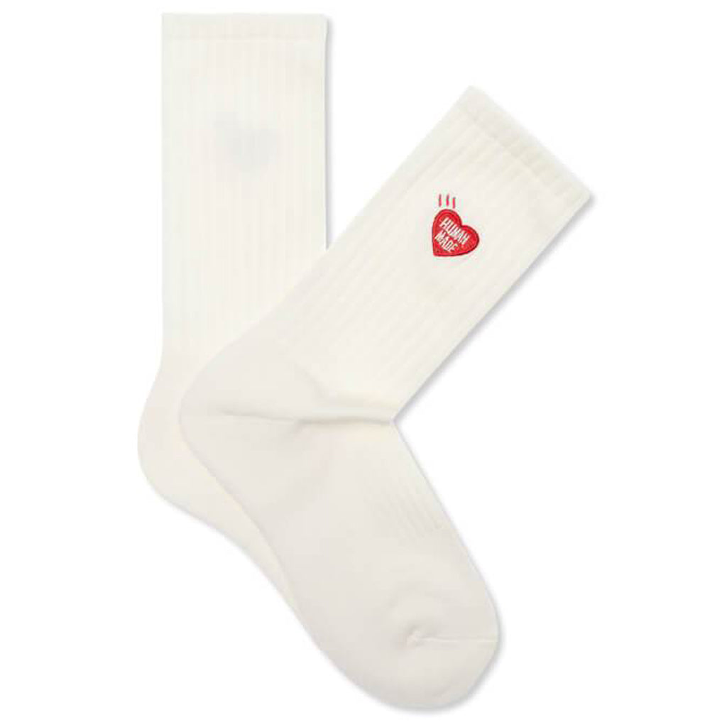 Pile Socks - White/Orange – Feature